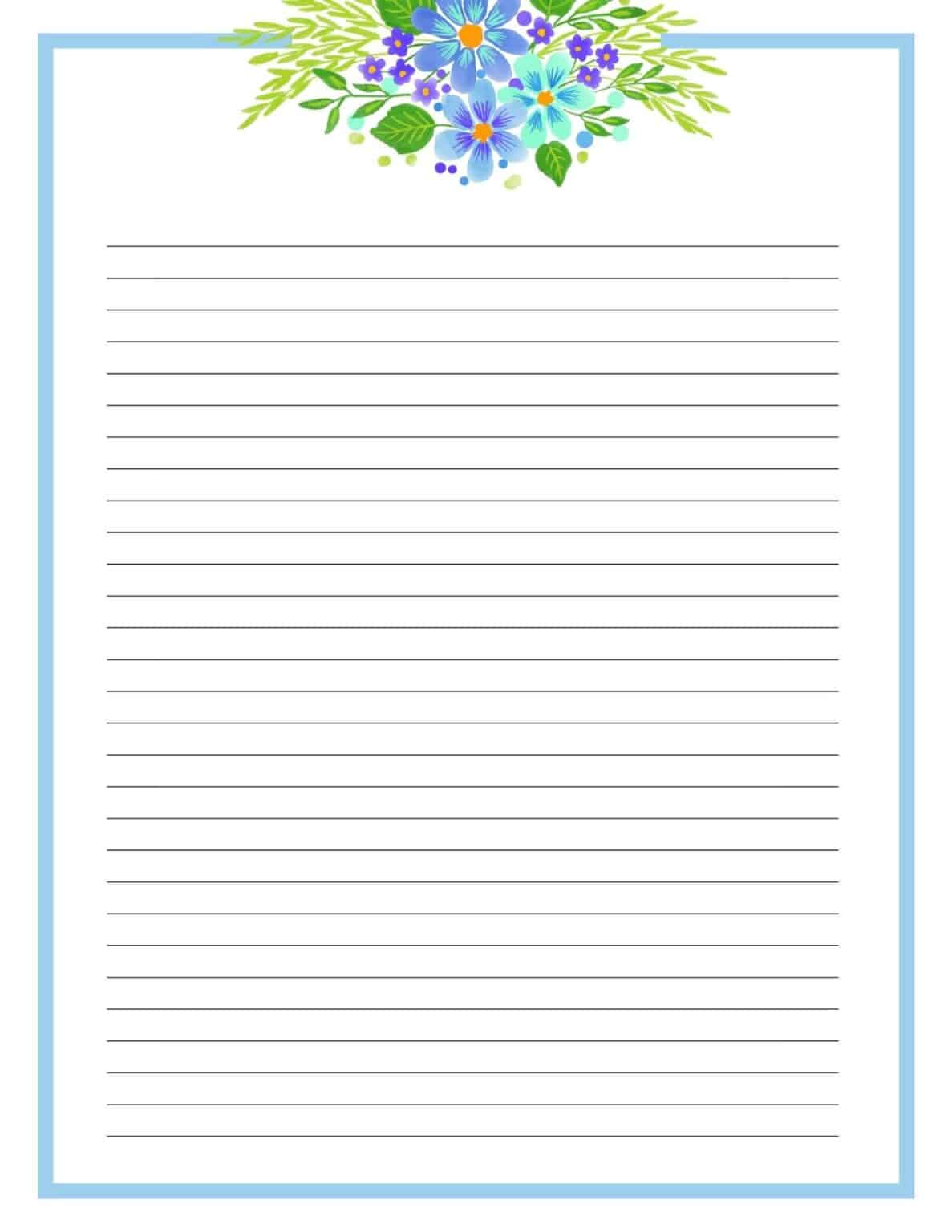 Printable Letter Paper - Lots of Free Printable Floral Stationery ...
