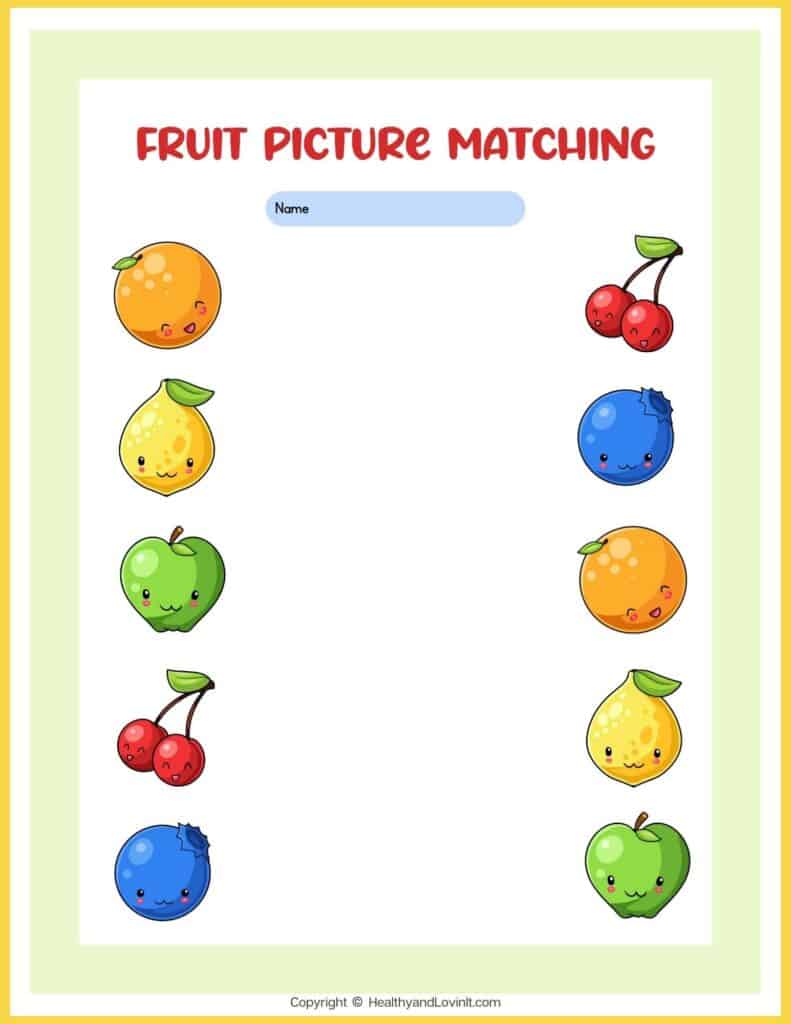Free Printable Matching Worksheets for Preschool and Kindergarten Free Printable Matching Worksheets for Preschool and Kindergarten